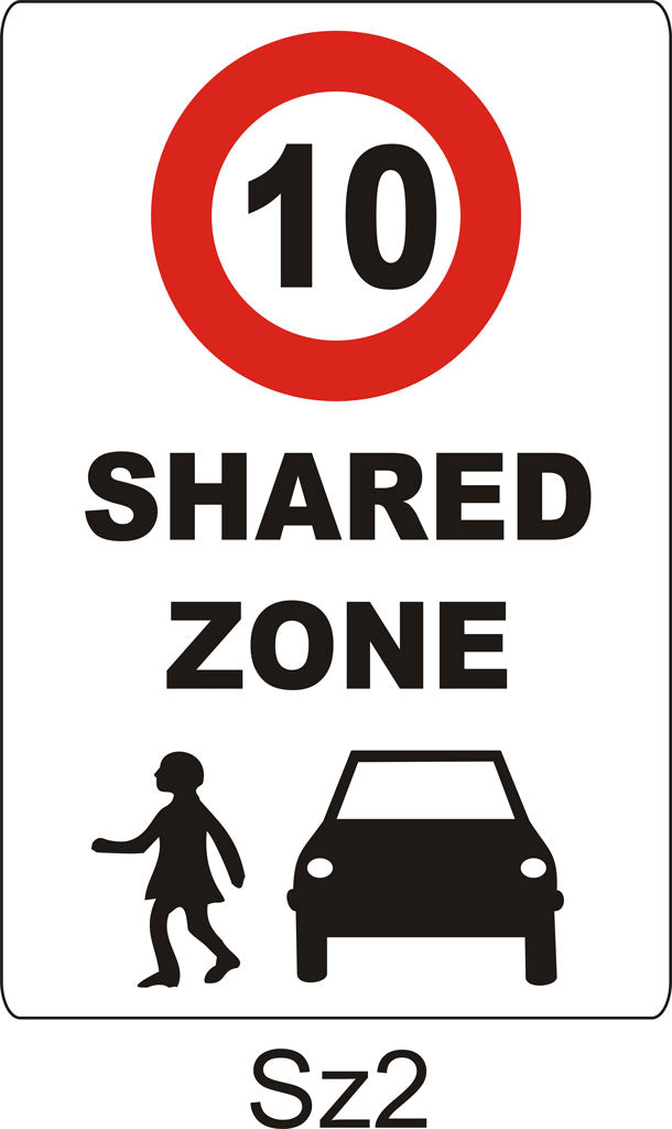 10 km/h - Shared Zone – SignHere Australia